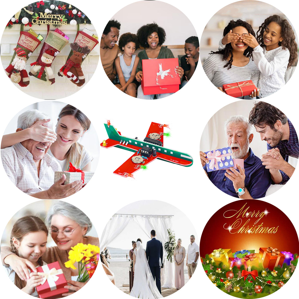 Gikfun Learning Soldering DIY Airplane Kit for Beginners, 3 Color LED