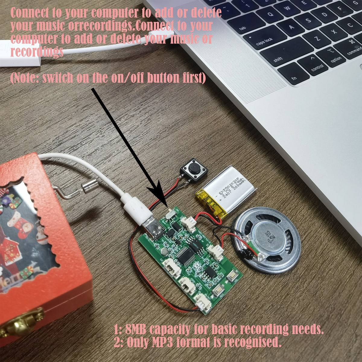 Gikfun DIY Light Sensor Sound Module Push Button Recordable Sound Chip