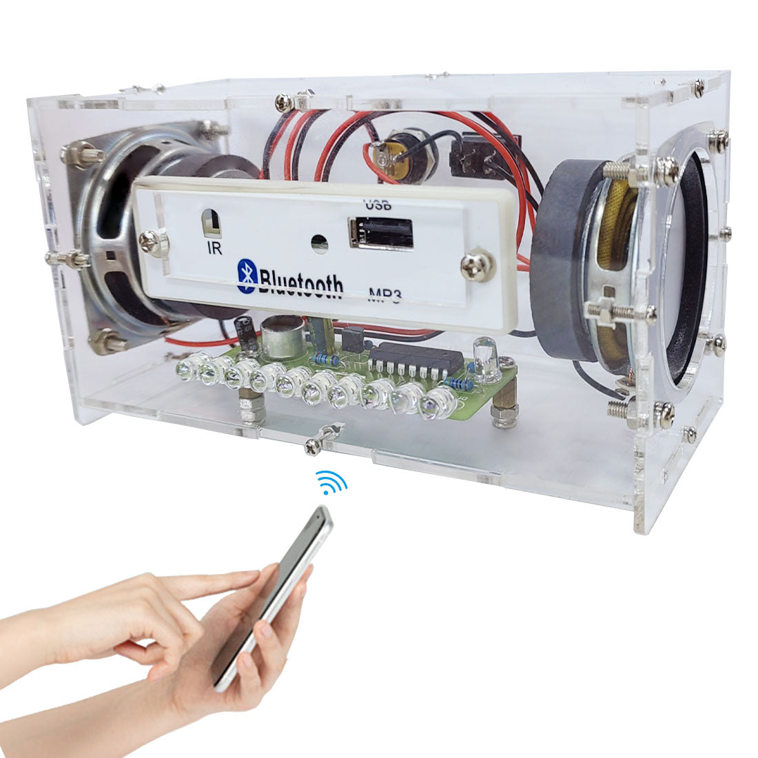 Gikfun Bluetooth Speaker Kit with LED Flashing Light Soldering Practic