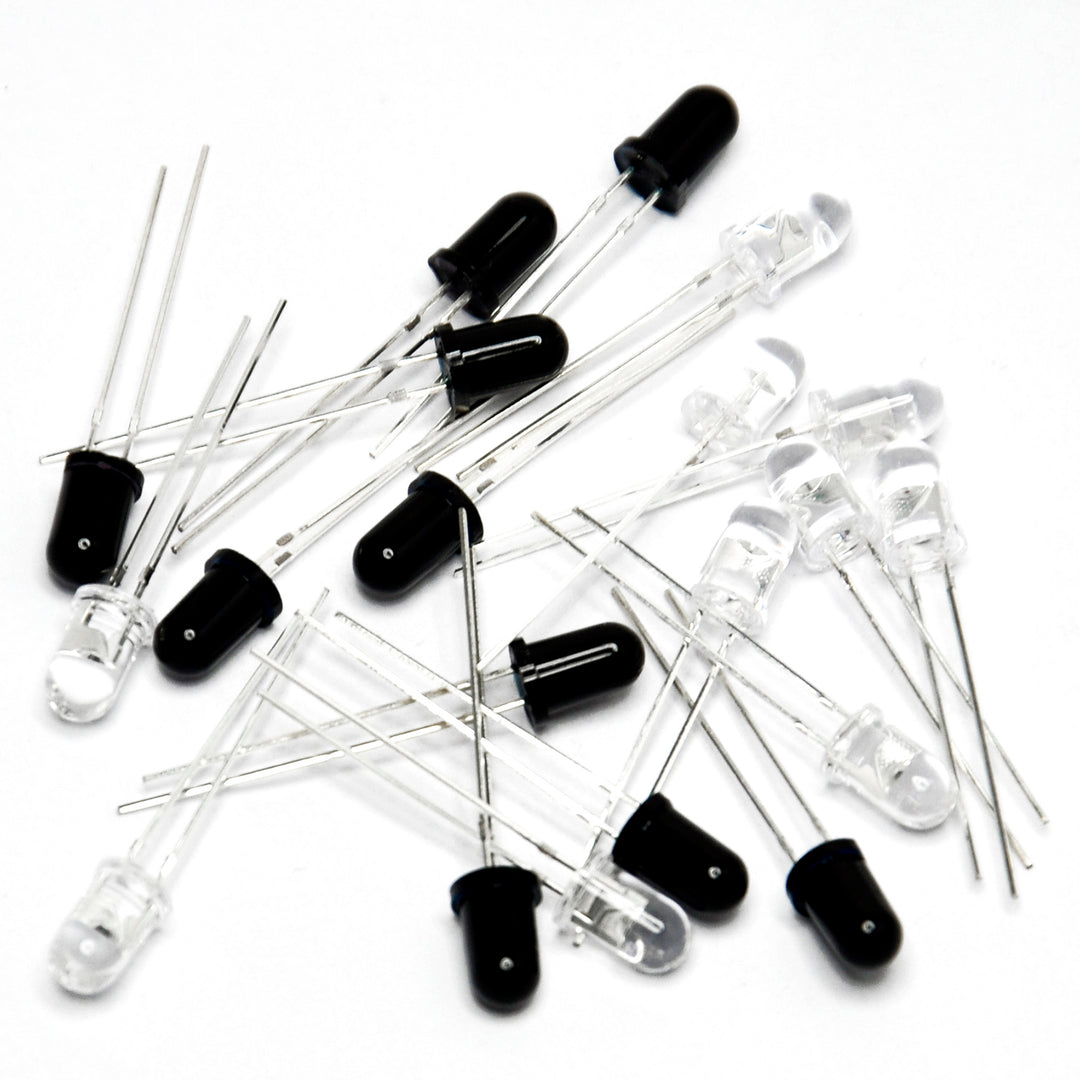 Gikfun 5mm 940nm LEDs Infrared Emitter and IR Receiver Diode for Ardui