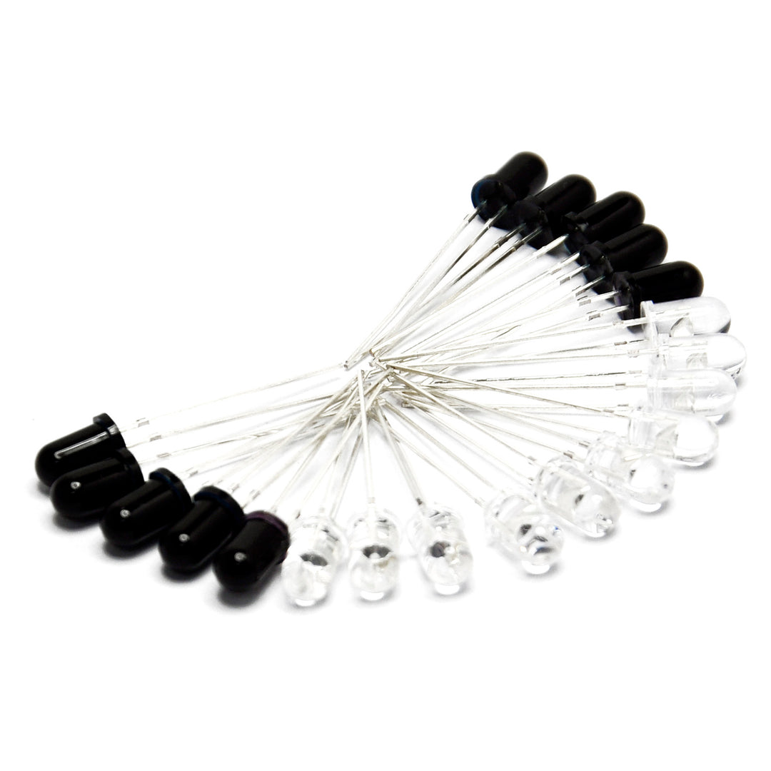 Gikfun 5mm 940nm LEDs Infrared Emitter and IR Receiver Diode for Ardui