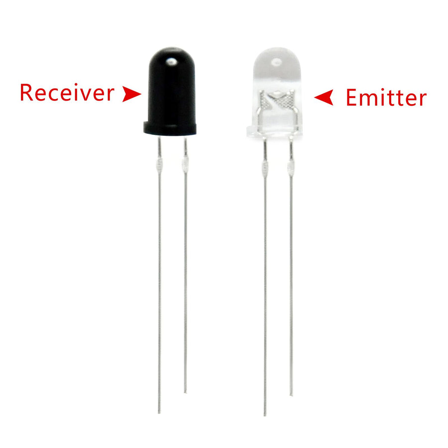Gikfun 5mm 940nm LEDs Infrared Emitter and IR Receiver Diode for Ardui