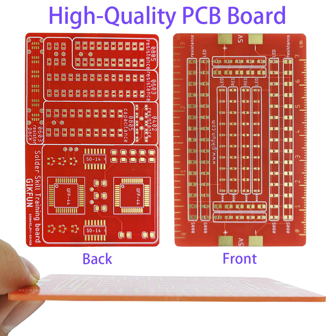 Gikfun Soldering Practice Kit SMD SMT Welding Skill Training Board DIY